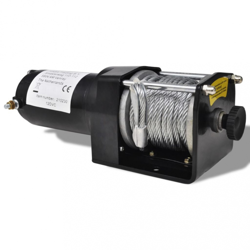 12V Elektrisk Vinsj 1360 KG med Trådløs Fjernkontroll - Importpris.no AS