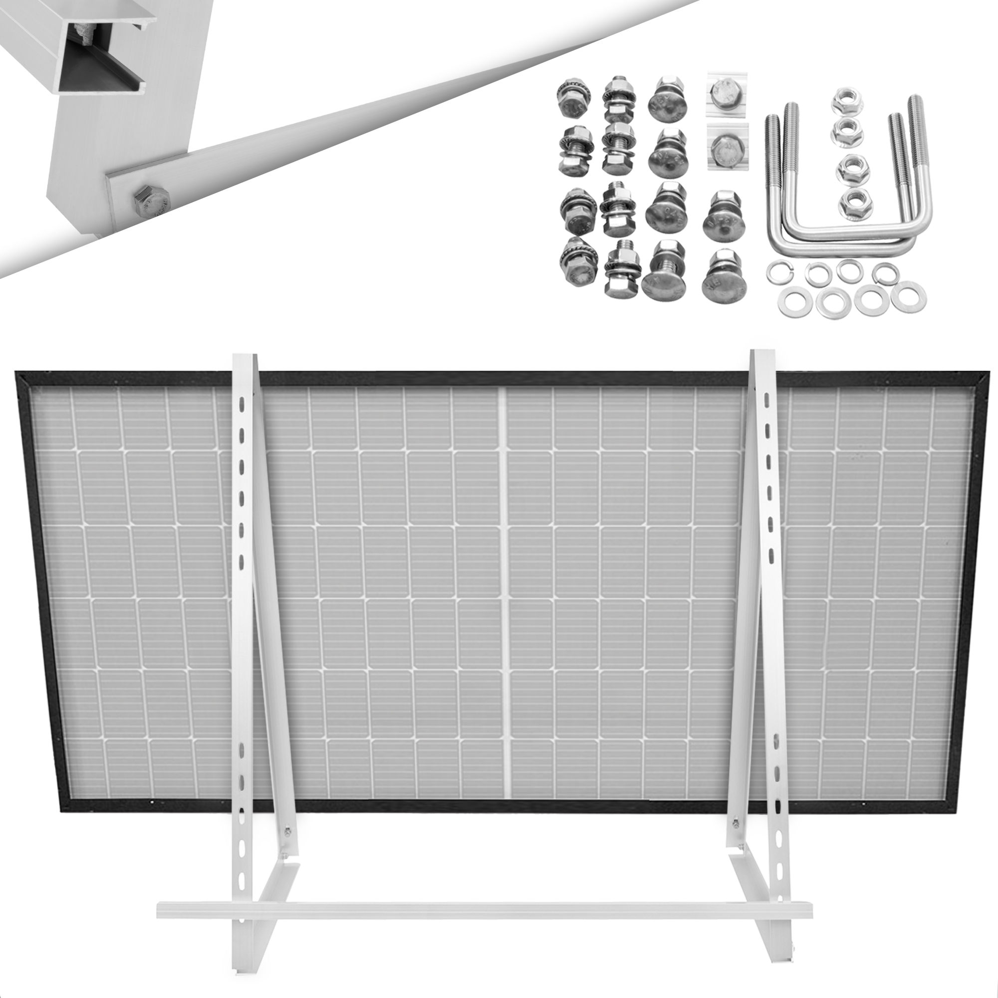 PV-holder 30° - Craftfull 2-sett for solcellepanel - Importpris.no AS